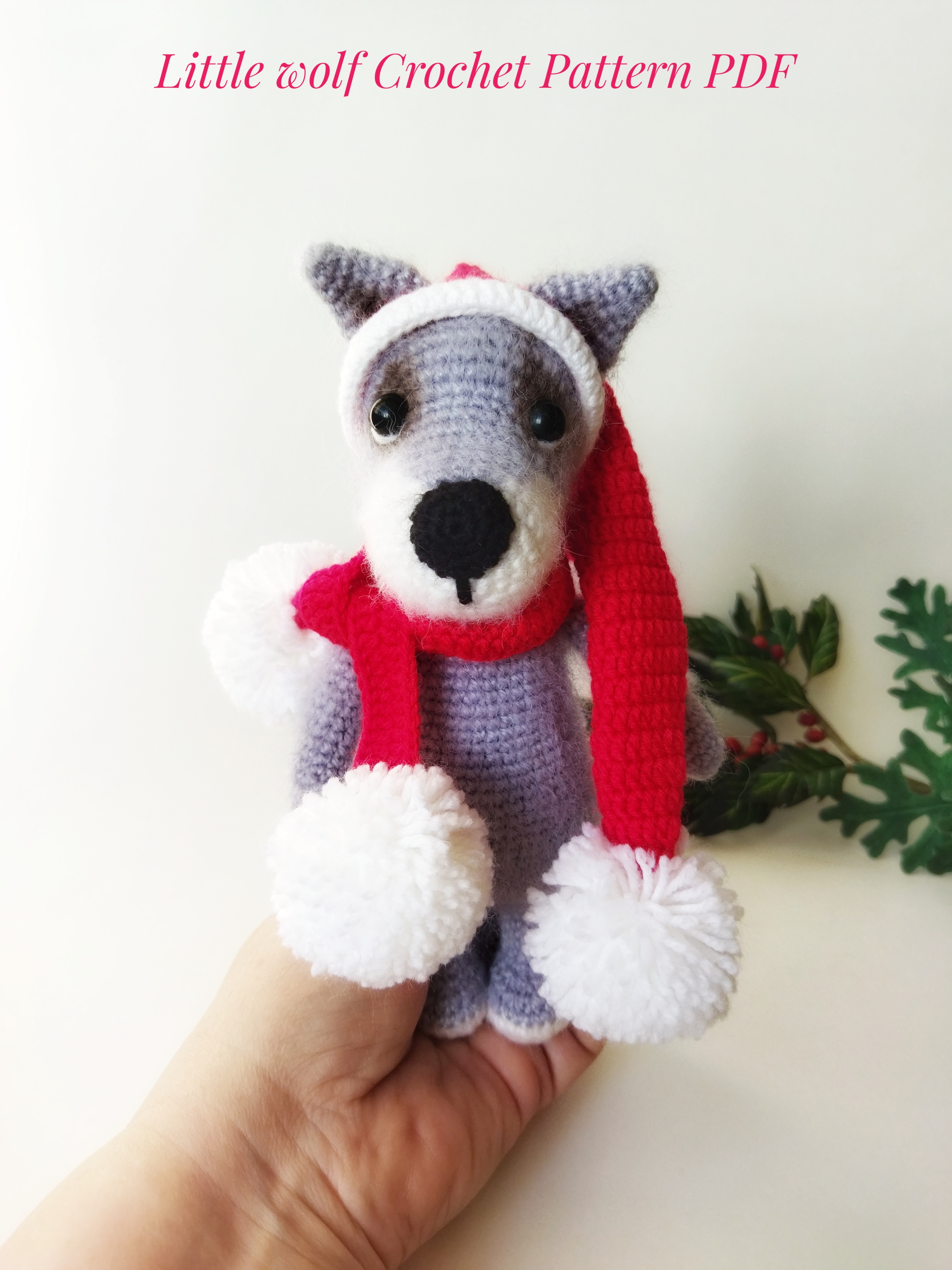 Gray wolf toy- Crochet pattern pdf. Woodland stuffed animal | Inspire ...