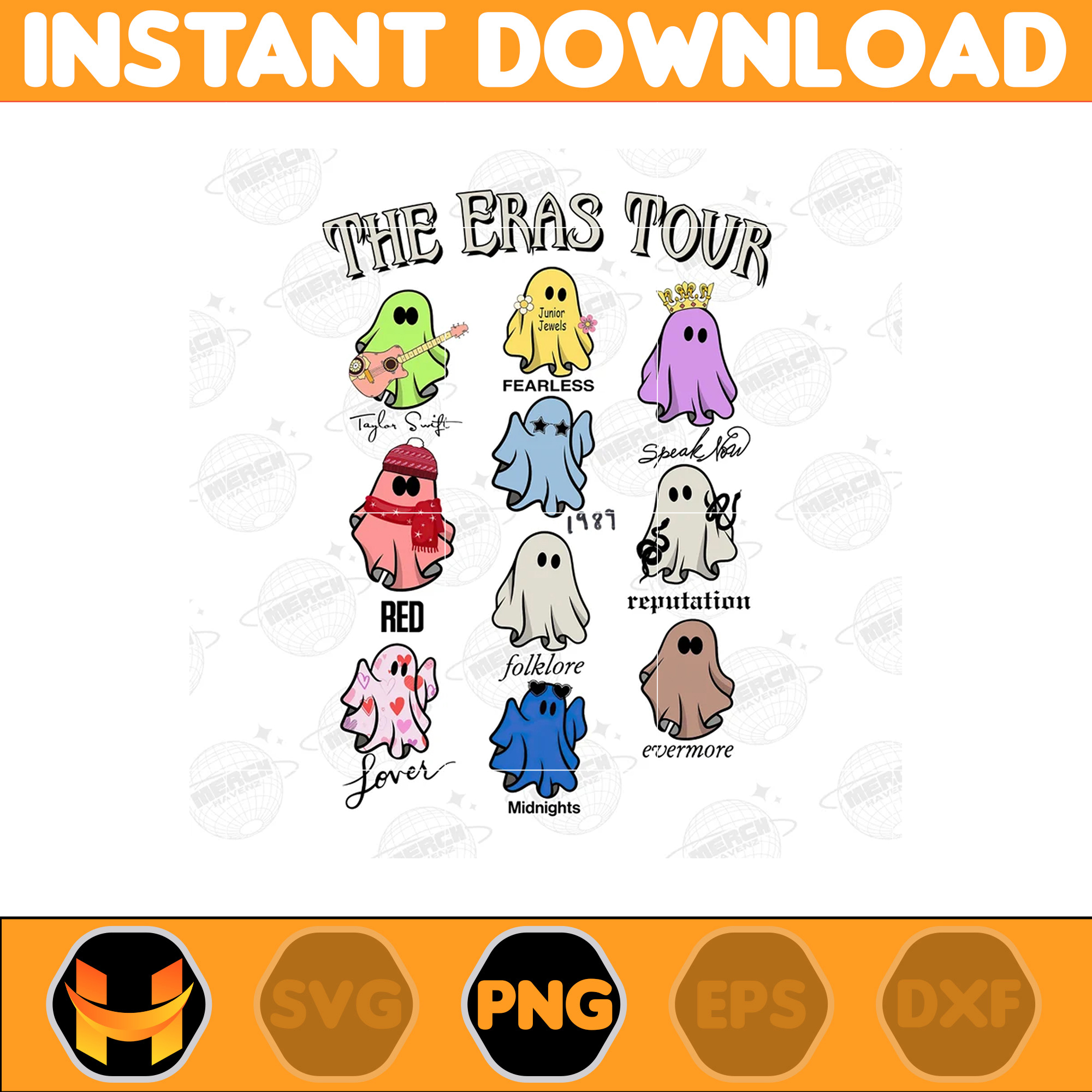 The Eras Tour Ghost Png, Taylor Digital Png, Taylor Hallowee | Inspire ...