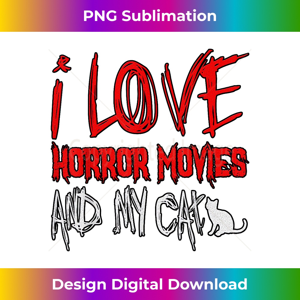 I Love Horror Movies And My Cats - Horror Cat L - Classic Su | Inspire ...