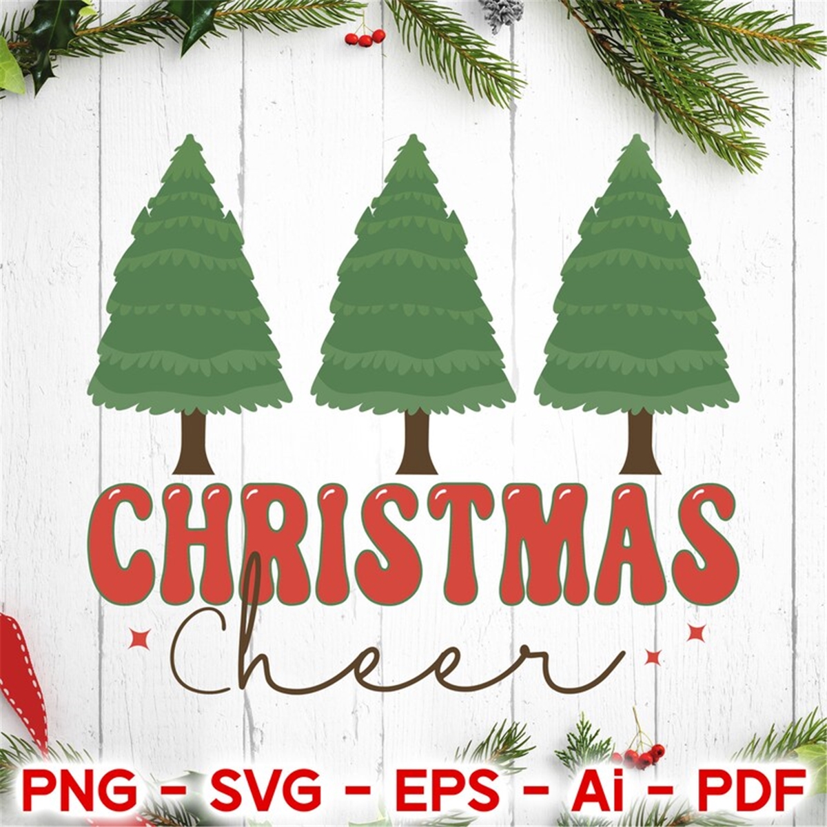 christmas cheer svg, christmas tree svg, for t shirt mug gif - Inspire ...