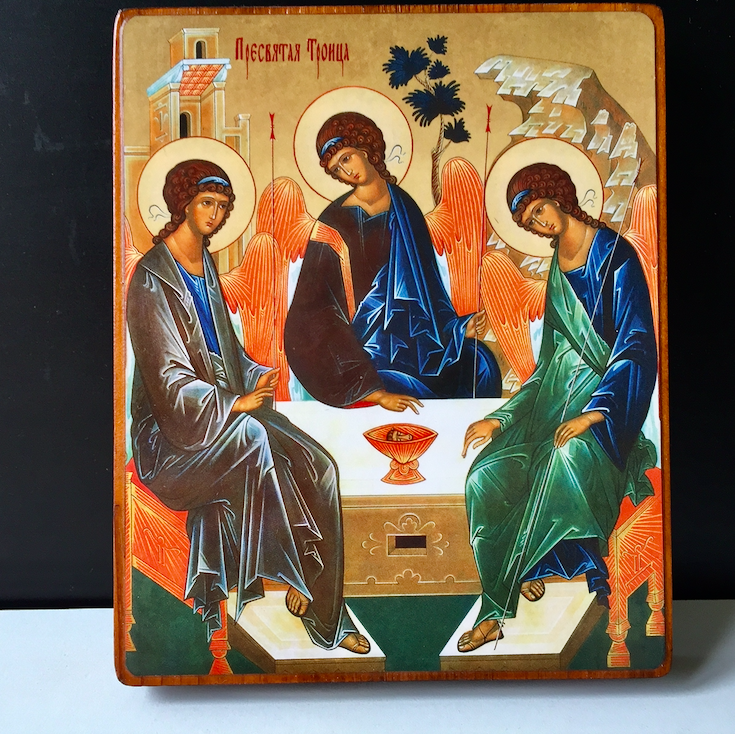 Authentic copy of Holy Trinity icon by Andrei Rublev, 14 x 1 | Inspire ...