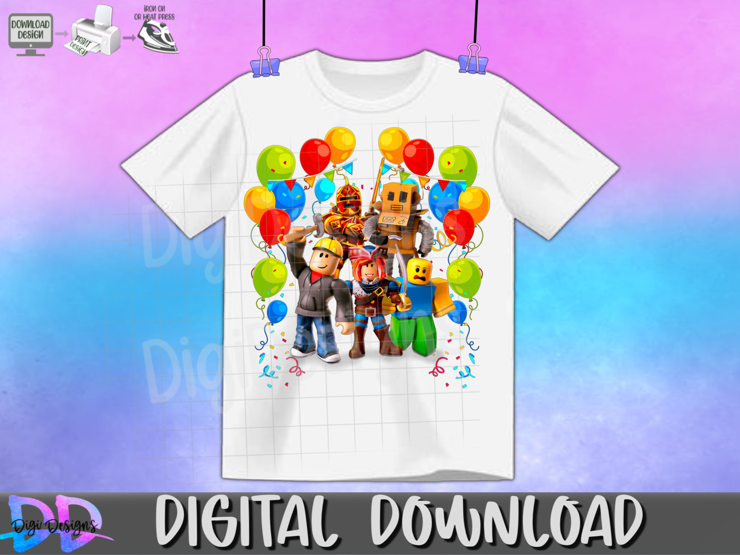 Roblox Birthday Png-Digital Download | Inspire Uplift