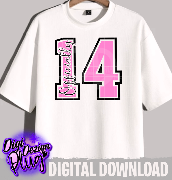 14th Birthday Svg-Png- Officially 14 Svg- Digital Download | Inspire Uplift