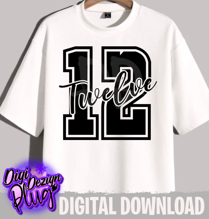 12th Birthday Svg- Png- Digital Download | Inspire Uplift