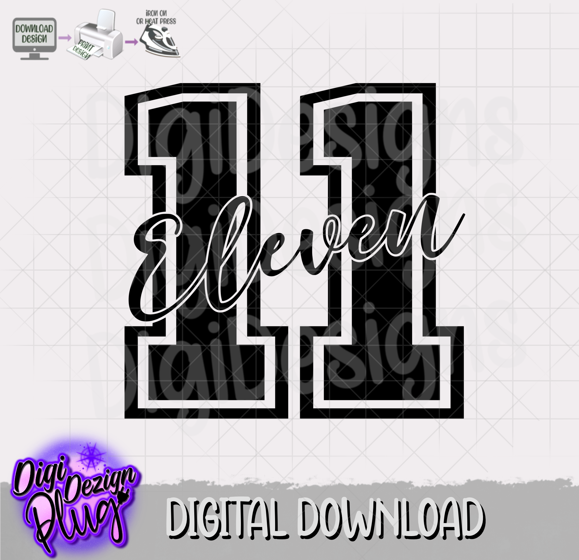 11 Svg- Png - 11th Birthday Svg- Eleven Svg | Inspire Uplift