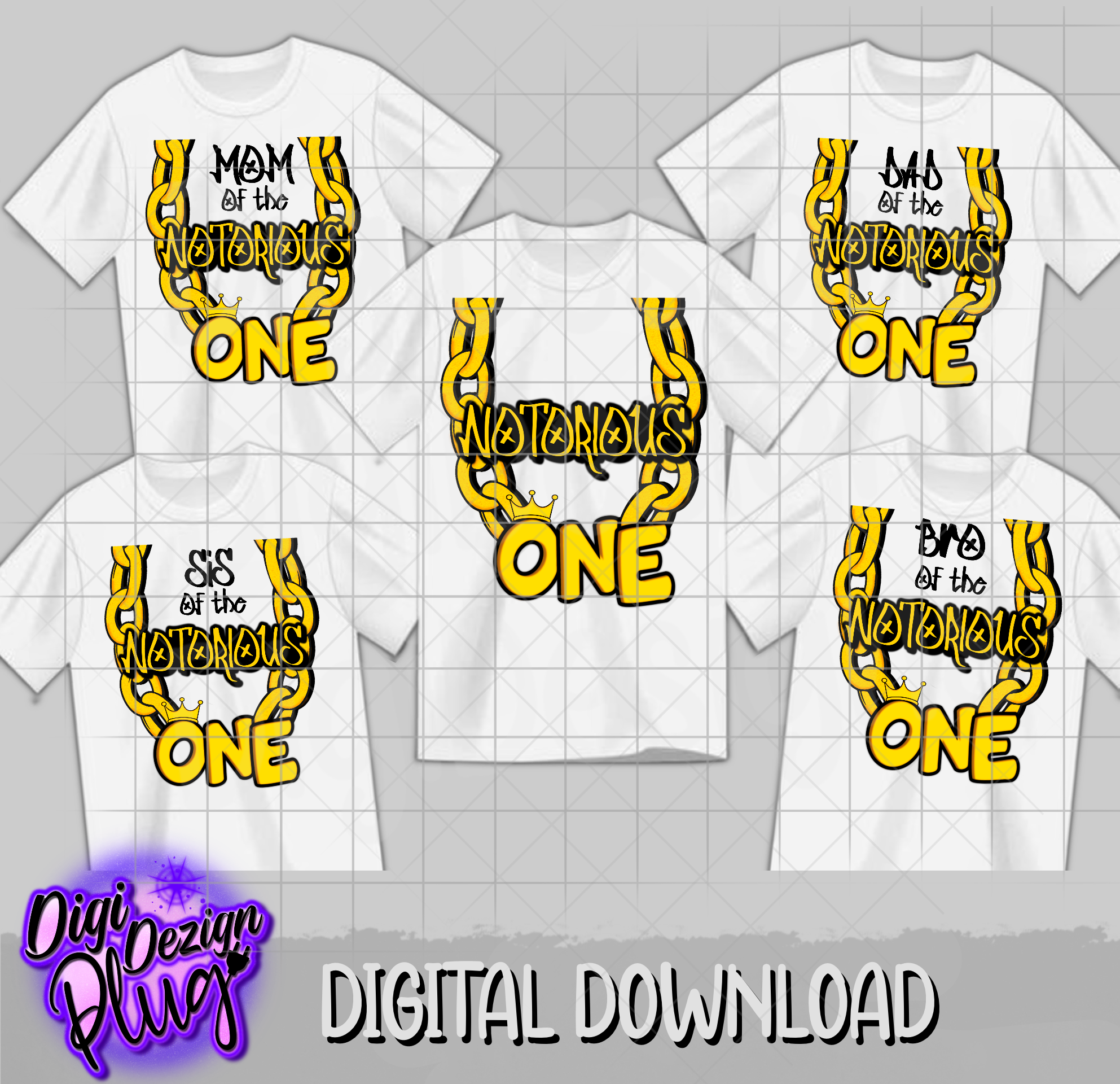 Notorious One Birthday Png- 1st Birthday Png- Digital Downlo | Inspire ...