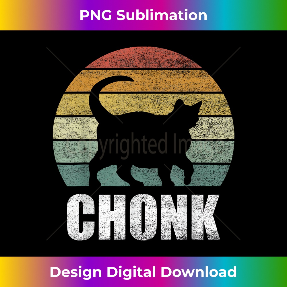 Vintage Retro Sunset Funny Fat Cats Meme Chonk - Sleek Subli - Inspire ...