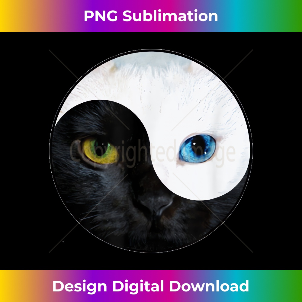 Yin Yang Face Cat Meditation Yoga Black And White - Futurist | Inspire ...