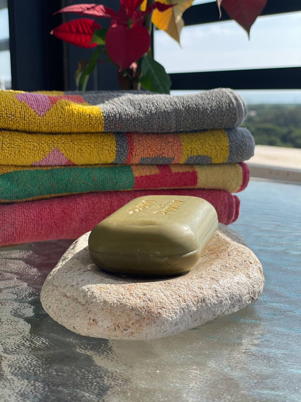 River stone soap dish. Natural stone handmade. | Inspire Uplift