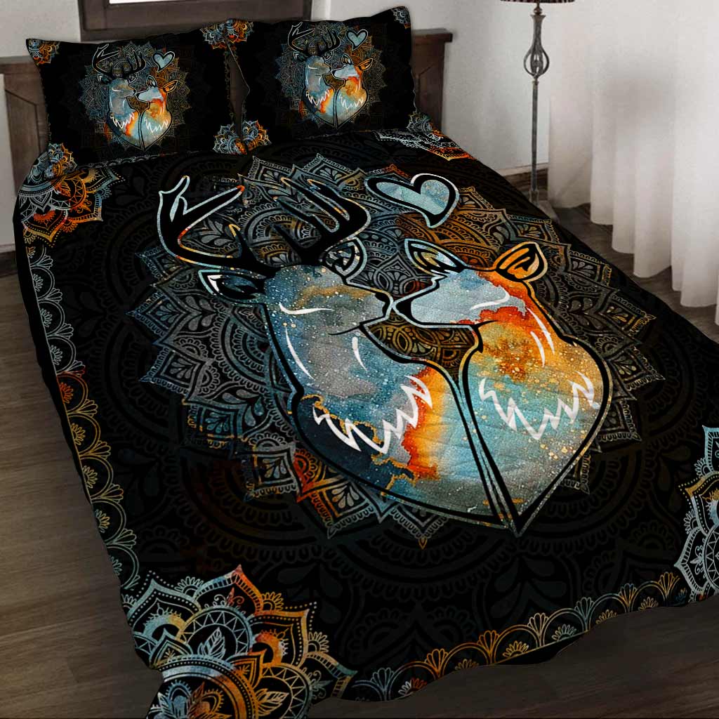 Hunting Buck And Doe Quilt Bedding Set | Inspire Uplift