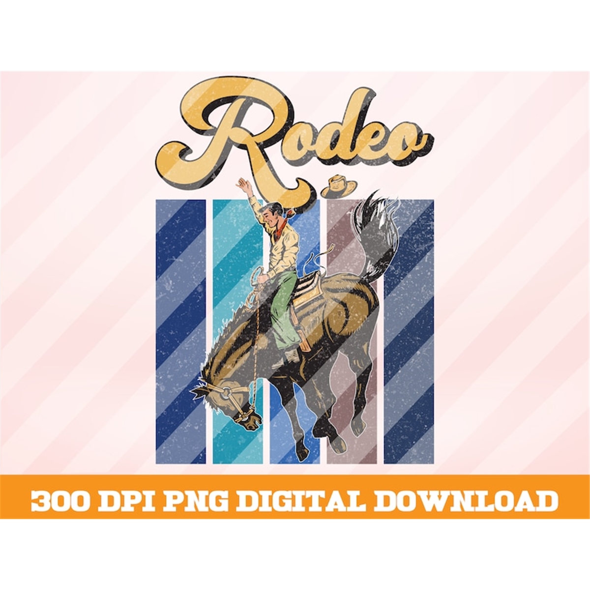 Retro Rodeo PNG, Cowboy Rodeo PNG, Desert Cactus Png, Retro - Inspire ...
