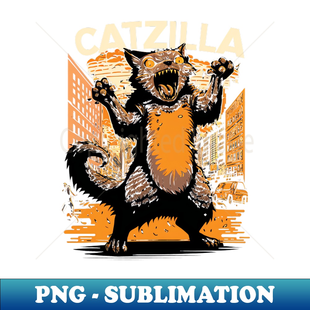 Kaiju Cat Monster - Catzilla - High-Resolution PNG Sublimati - Inspire ...
