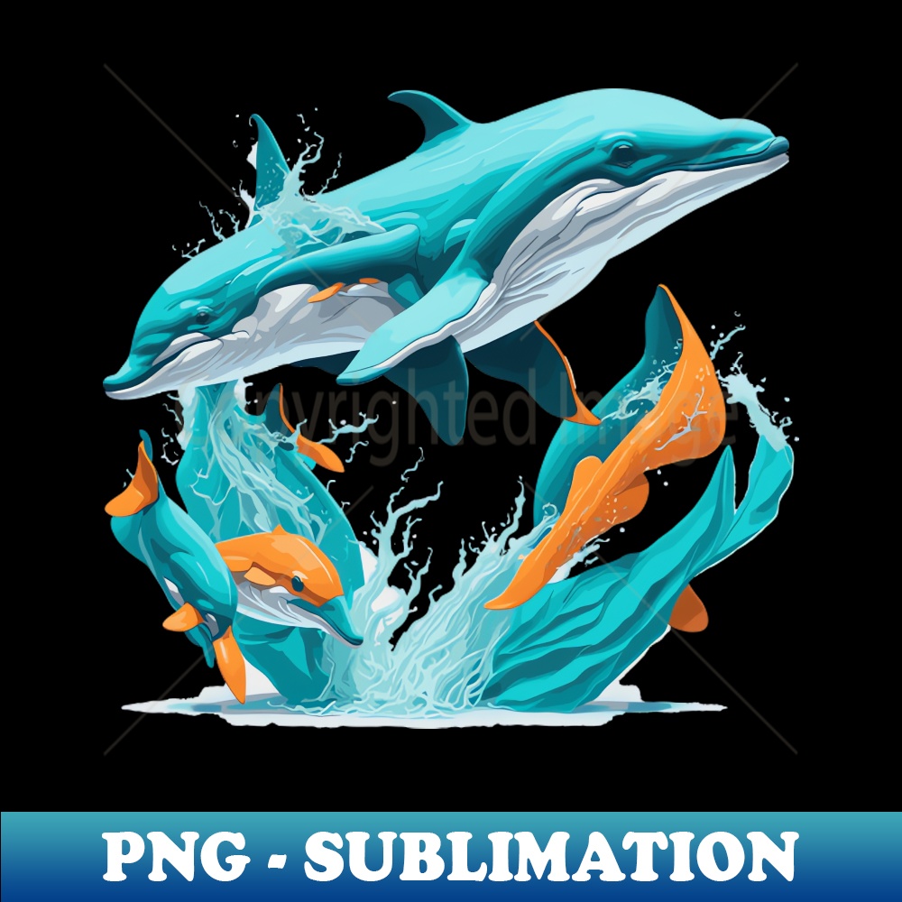 Ocean Harmony Dolphin Delight - Sublimation-Ready PNG File - - Inspire ...