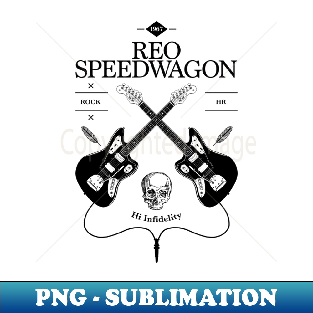 REO Speedwagon Guitar Vintage Logo - Vintage Sublimation PNG | Inspire ...