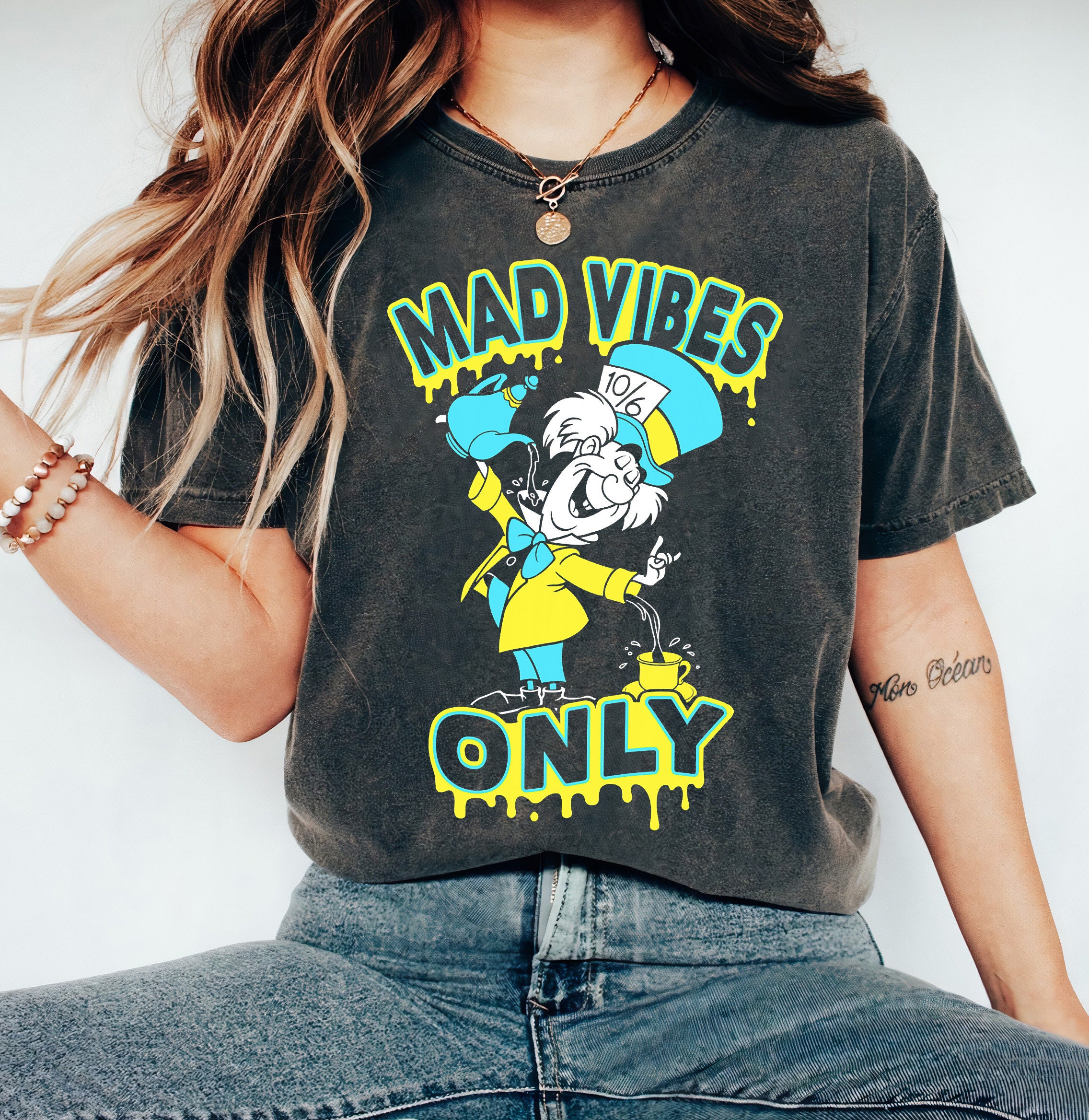 Disney Alice In Wonderland Mad Hatter Mad Vibes Only TShirt, - Inspire ...