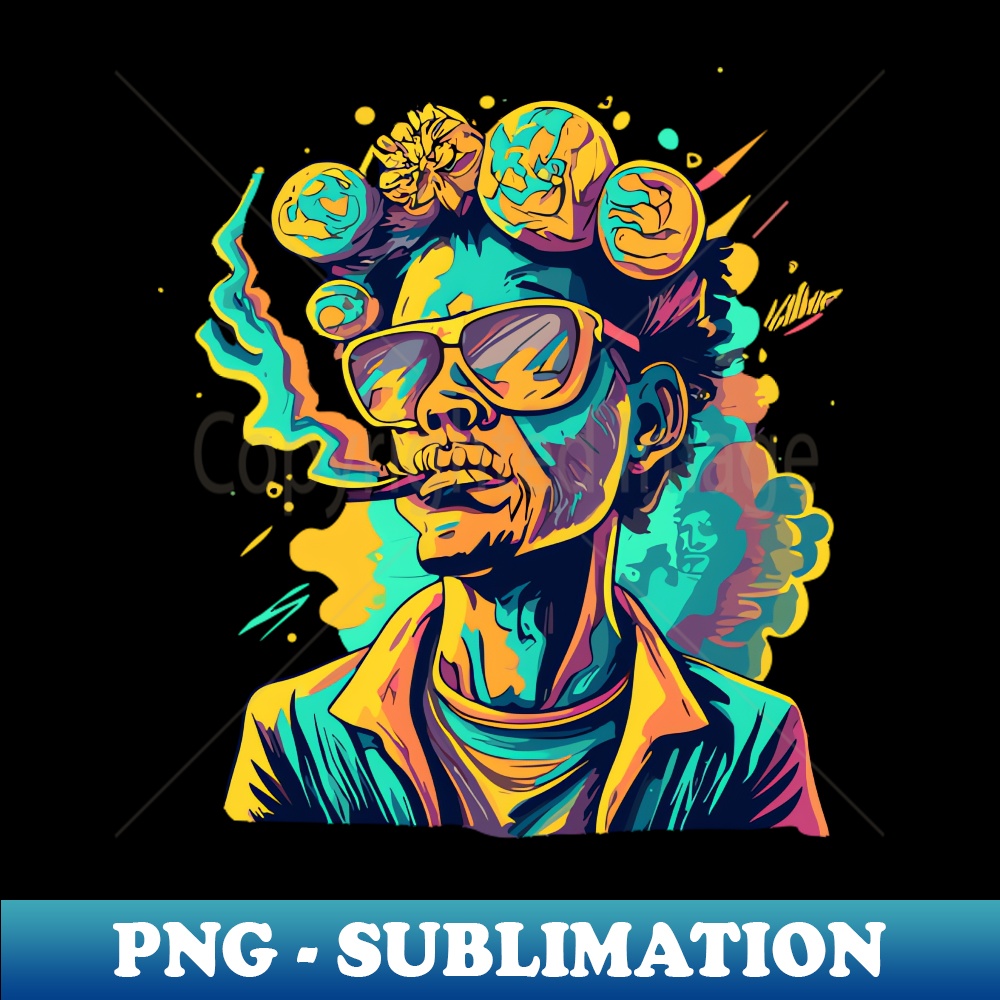 Colorful Stoner Man - Aesthetic Sublimation Digital File - P | Inspire ...
