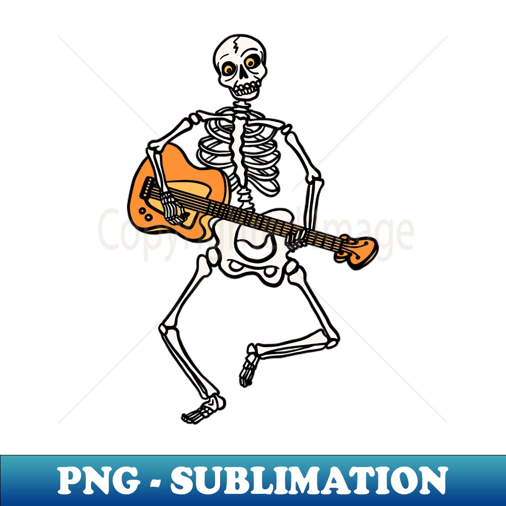 Bone Jam - Skeleton Guitarist - Exclusive PNG Sublimation Do - Inspire ...