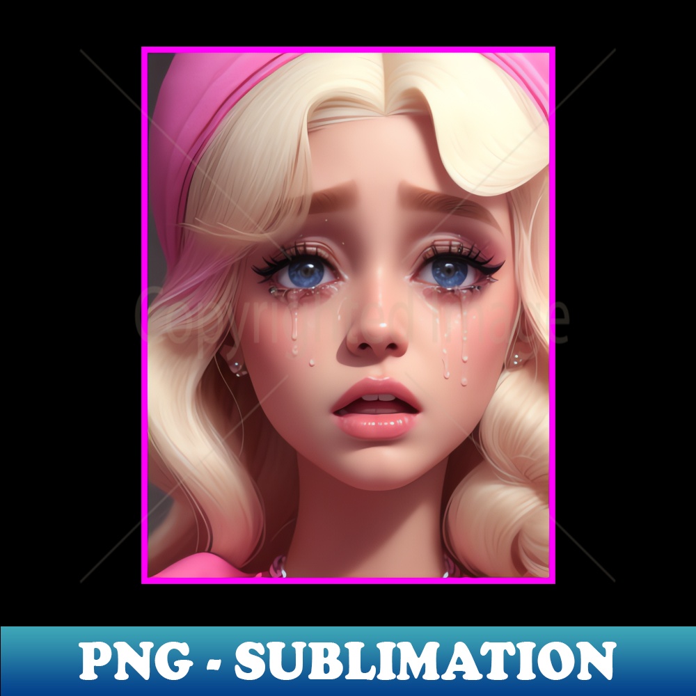Barbie Crying Colorful design - Modern Sublimation PNG File | Inspire Uplift