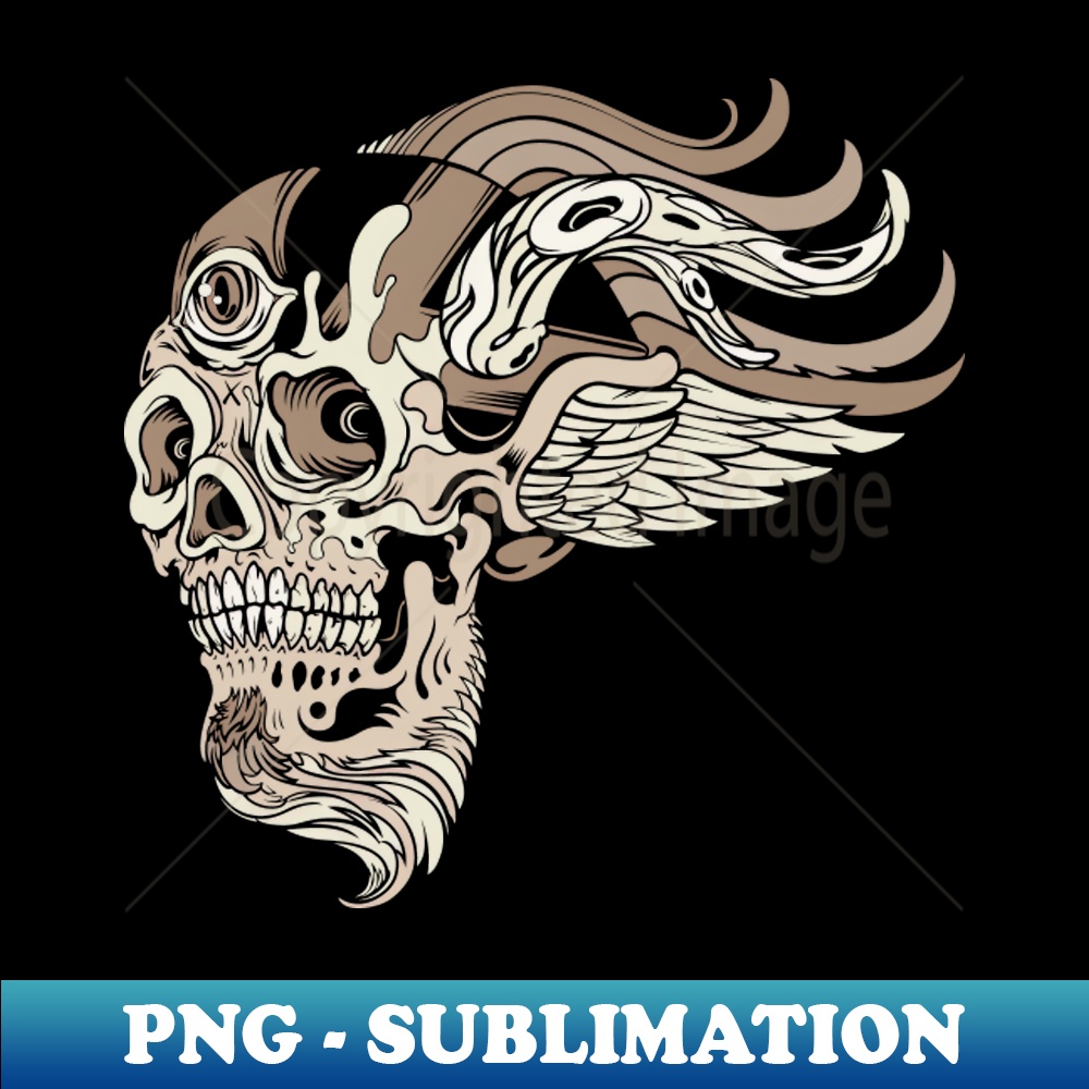 Tri Wing Skull - Instant Sublimation Digital Download - Stun | Inspire ...