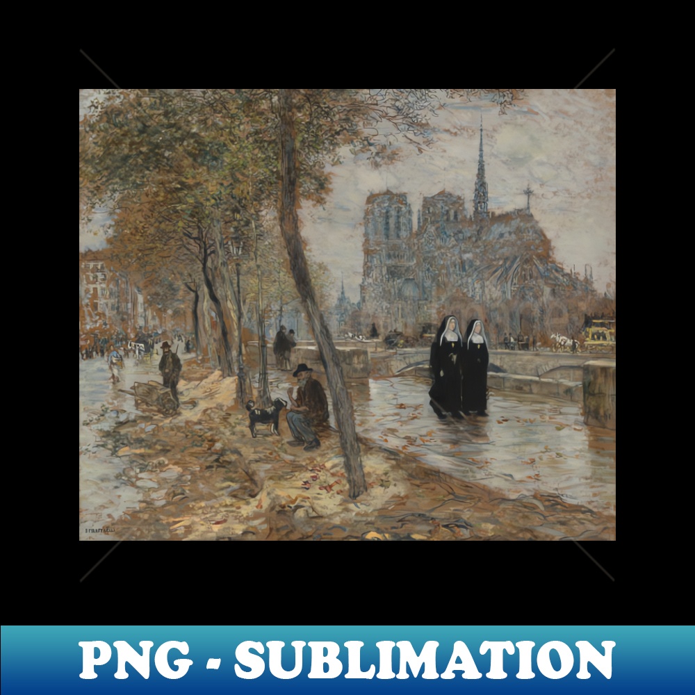 Notre Dame de Paris by Jean-Francois Raffaelli - PNG Transpa | Inspire ...