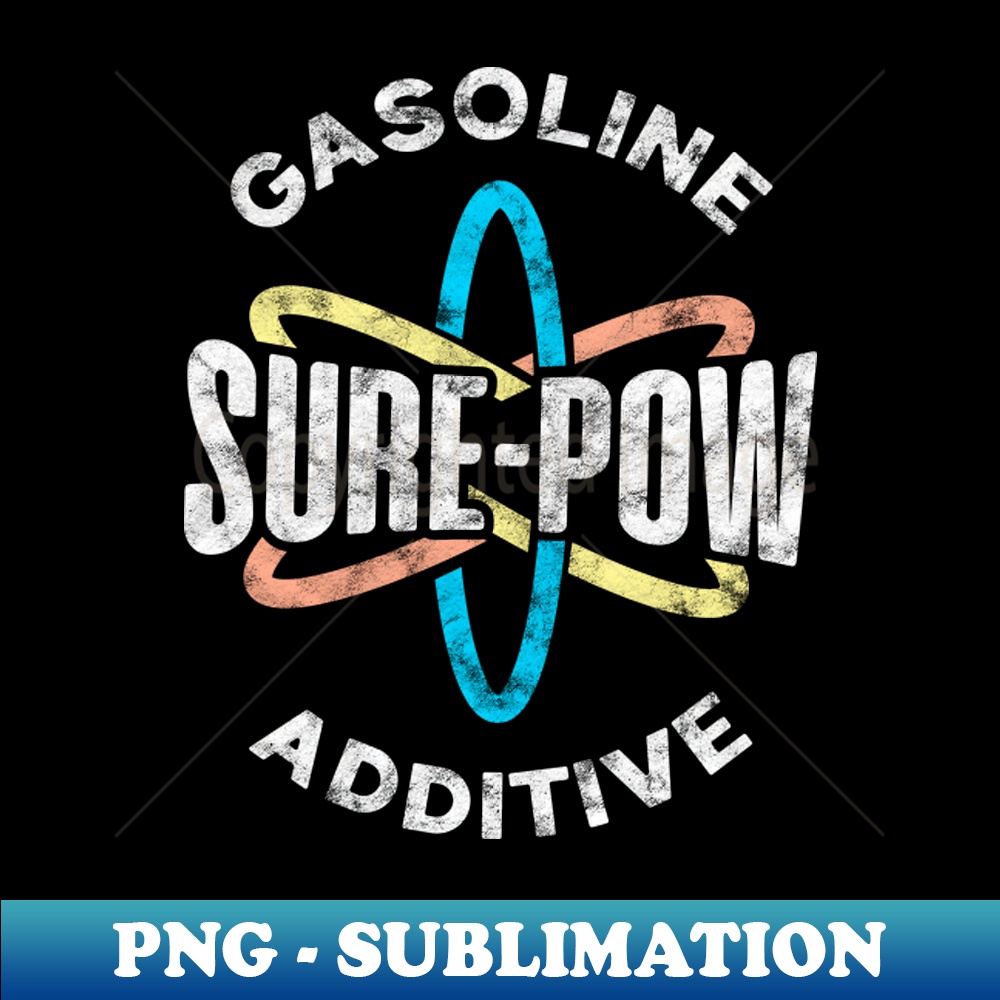 Sure-Pow Gasoline Additive Logo Only - Dark Blue Worn - High | Inspire ...