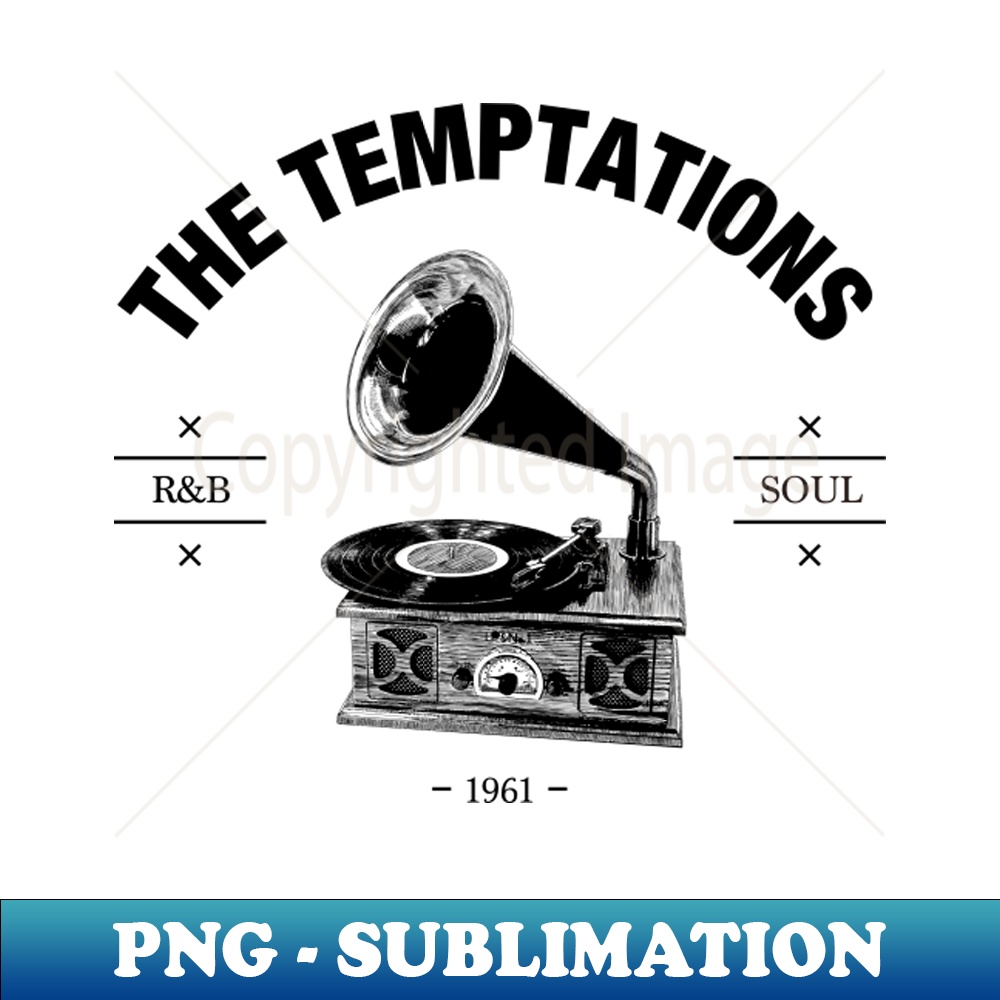 The Temptations Retro Record Player Logo - PNG Transparent S - Inspire ...