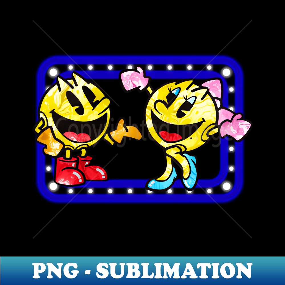 Mr and Ms Pac Man Movie Stars - Instant PNG Sublimation Down - Inspire ...