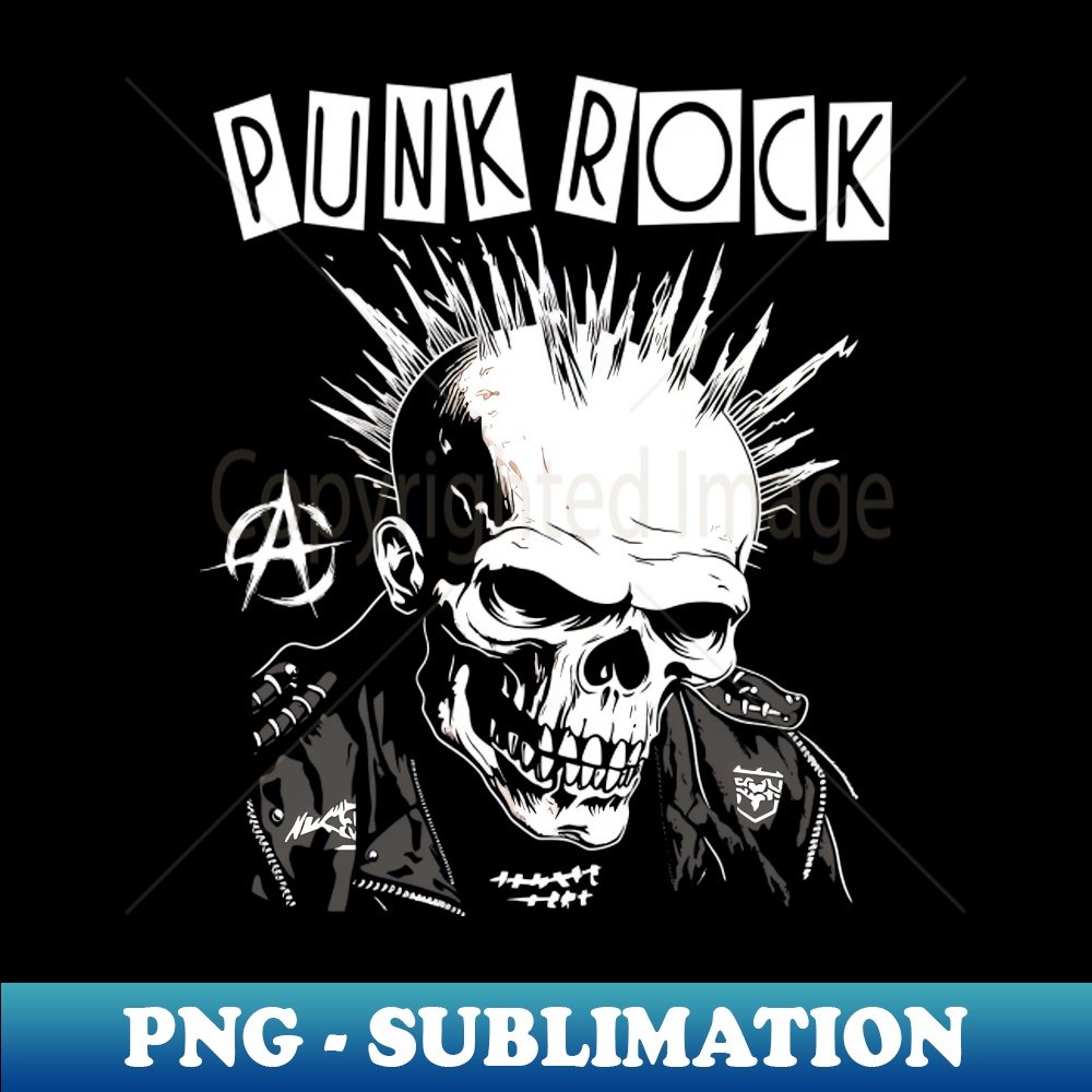 Punk Rock Skull - Anarchy Punk Rock - Vintage Sublimation PN | Inspire ...