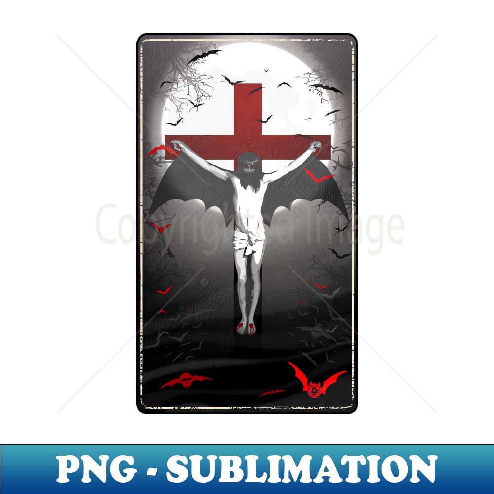 Vampire Jesus Christ Crucified - Sublimation-Ready PNG File - Inspire ...