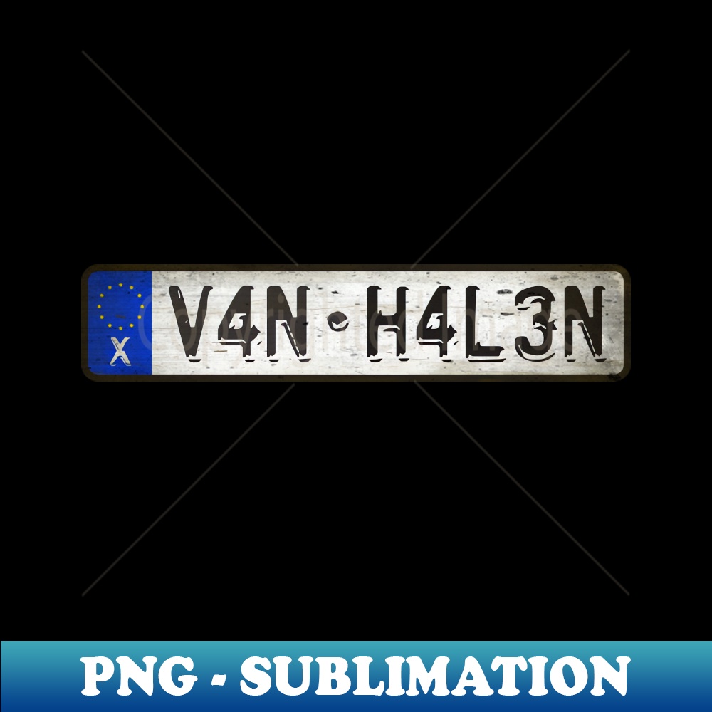 Van Halen - License Plate - Special Edition Sublimation PNG | Inspire ...