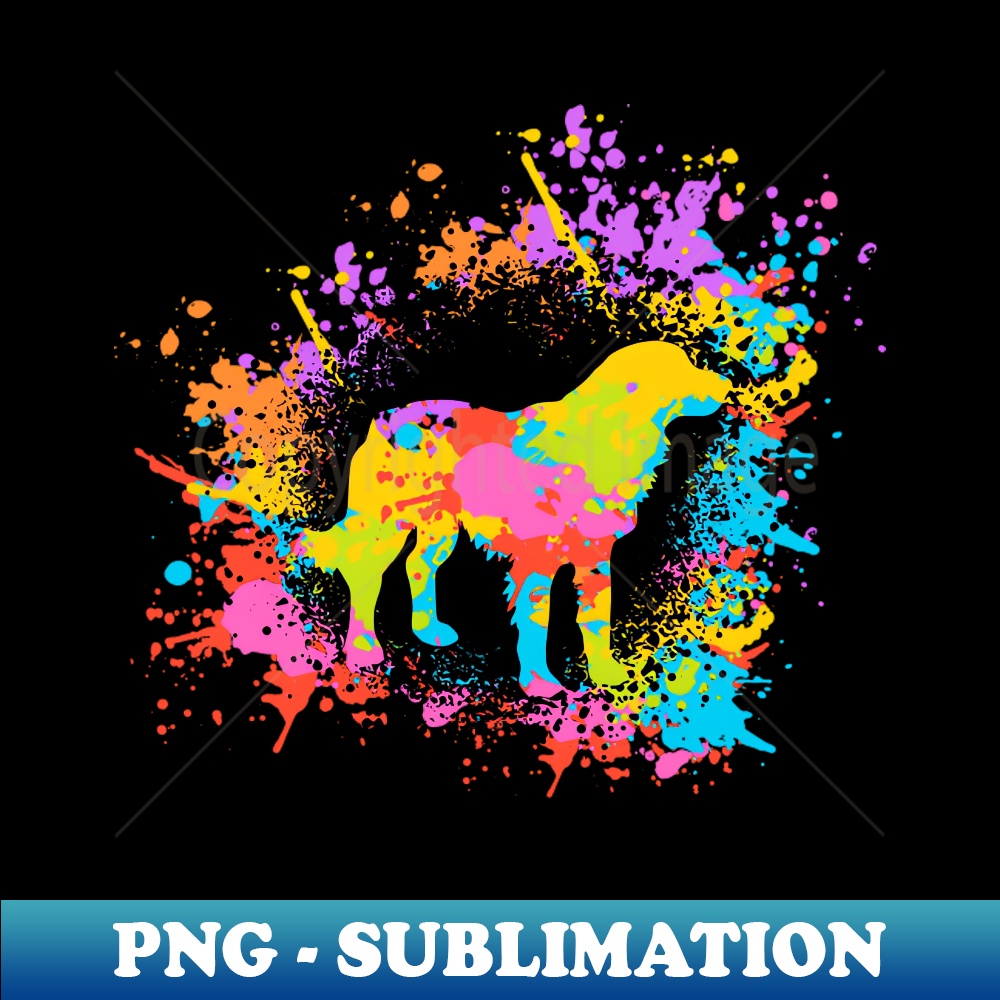 Golden Retriever Color Splash Dog - Digital Sublimation Dow - Inspire ...