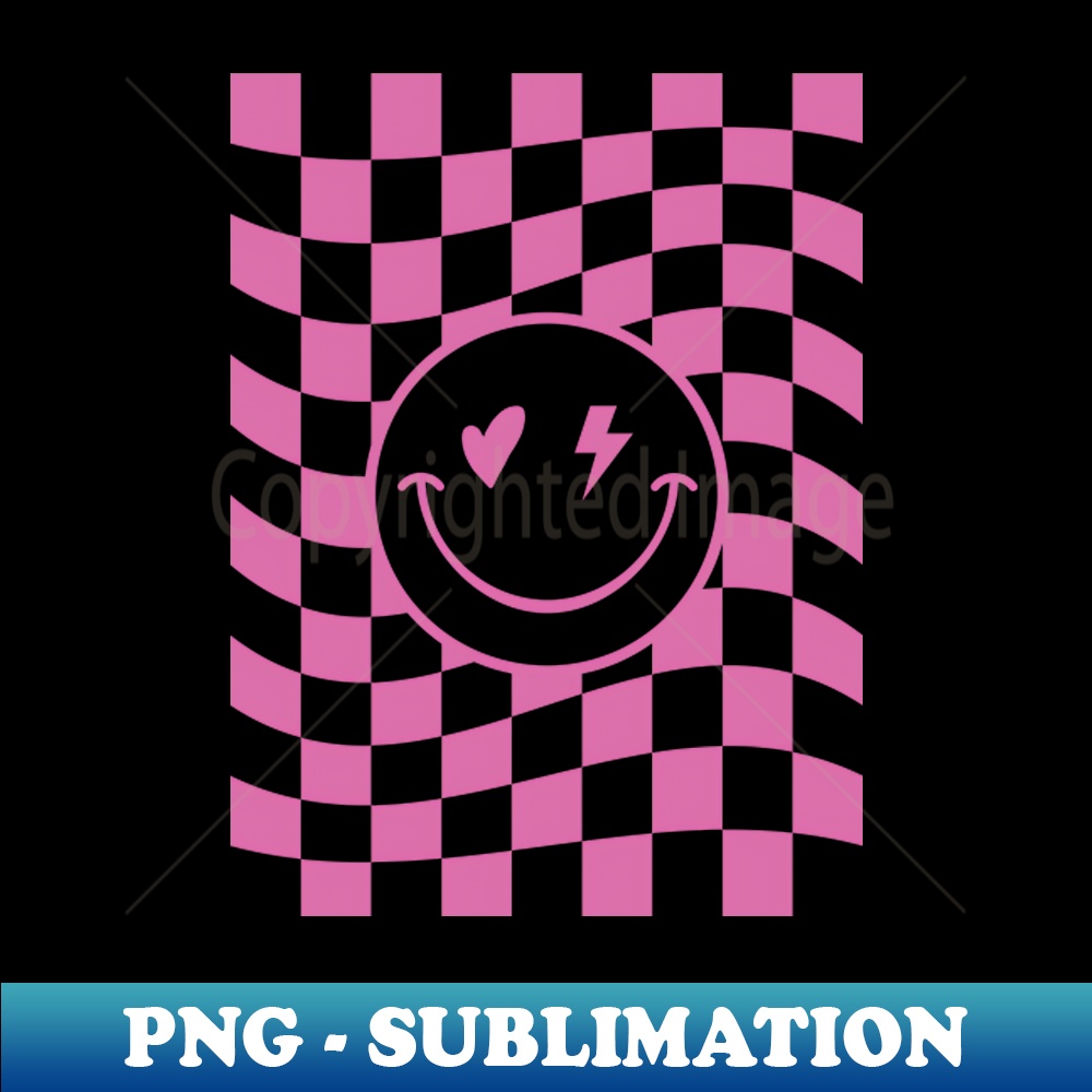 Retro Smiley Face Checkerboard Happy Face - PNG Transparent | Inspire ...