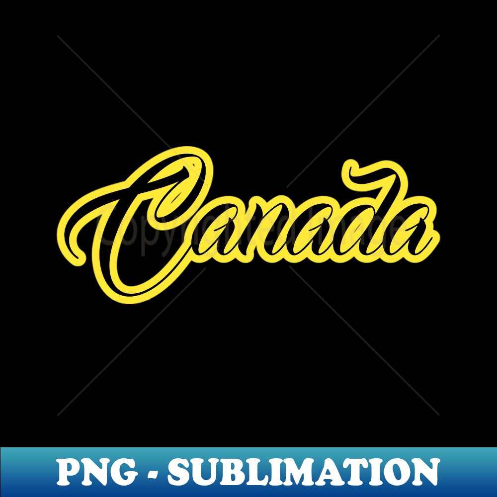 Canada text with yellow BG style - Decorative Sublimation PN | Inspire ...
