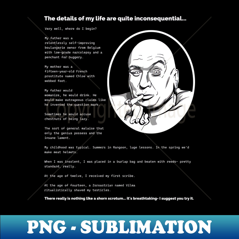 Dr Evils Early Life Story - Vintage Sublimation PNG Download | Inspire ...