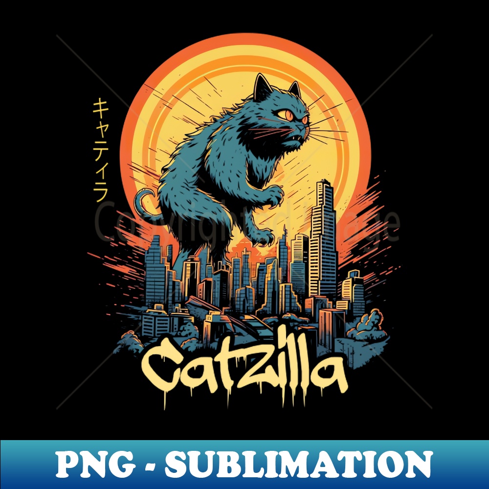 Kaiju Cat Monster - Catzilla - Exclusive Sublimation Digital - Inspire ...