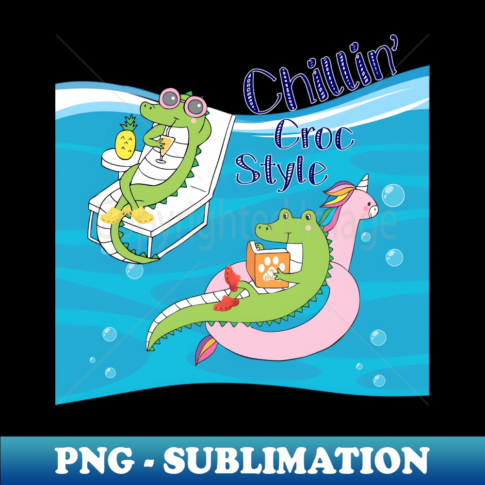 Chillin Croc Style - Retro PNG Sublimation Digital Download - Inspire ...