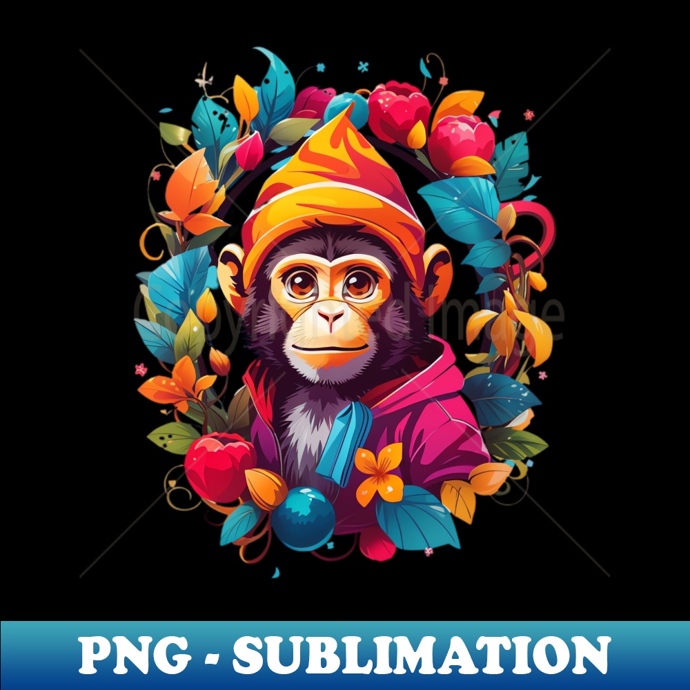 beautifully illustrated baby chimp - Aesthetic Sublimation D | Inspire ...