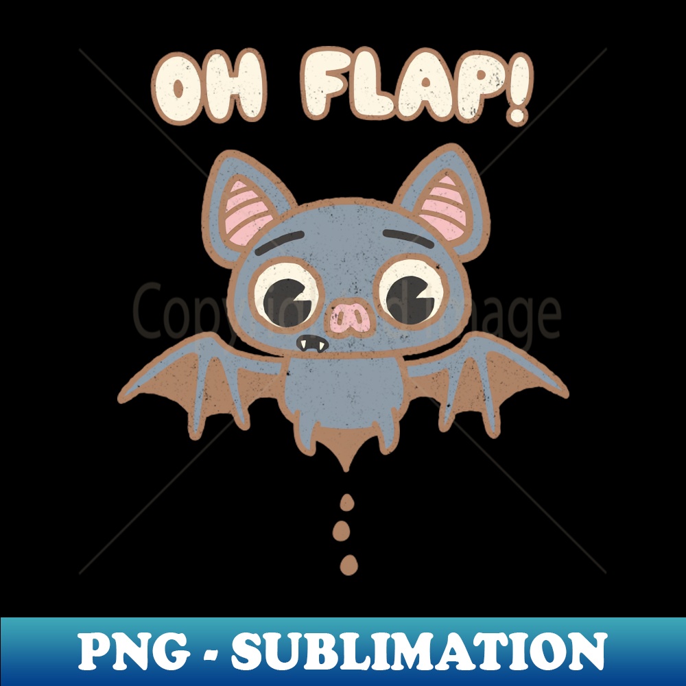 Oh Flap Cute Kawaii Bat - Instant PNG Sublimation Download - - Inspire Uplift