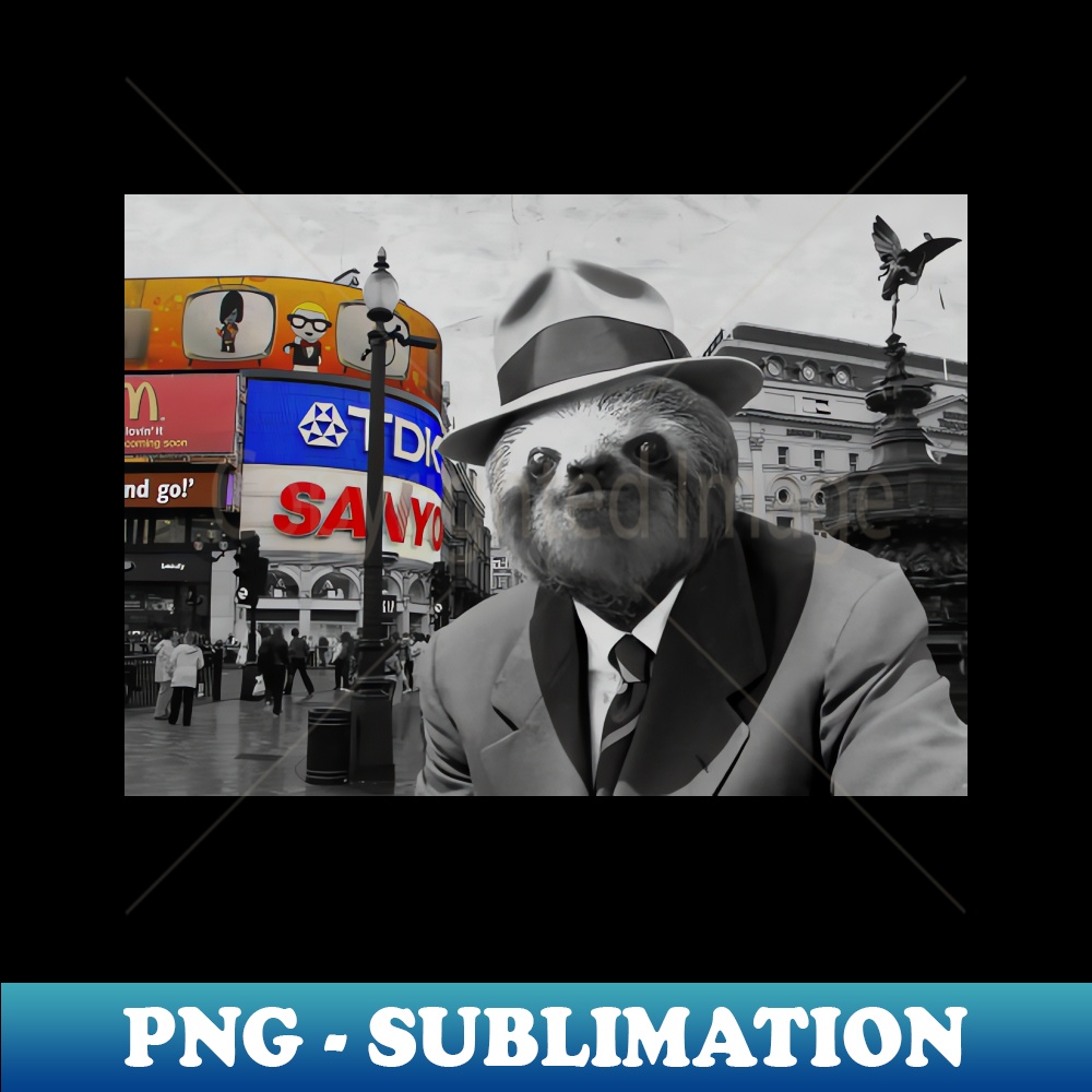 Sloth in London 2 - Print Home Decor Wall Art Poster Gif | Inspire Uplift