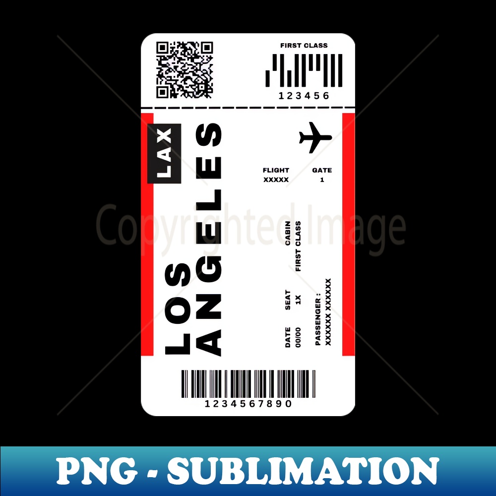 Los Angeles Boarding Pass California Destination Ticket - PN | Inspire ...