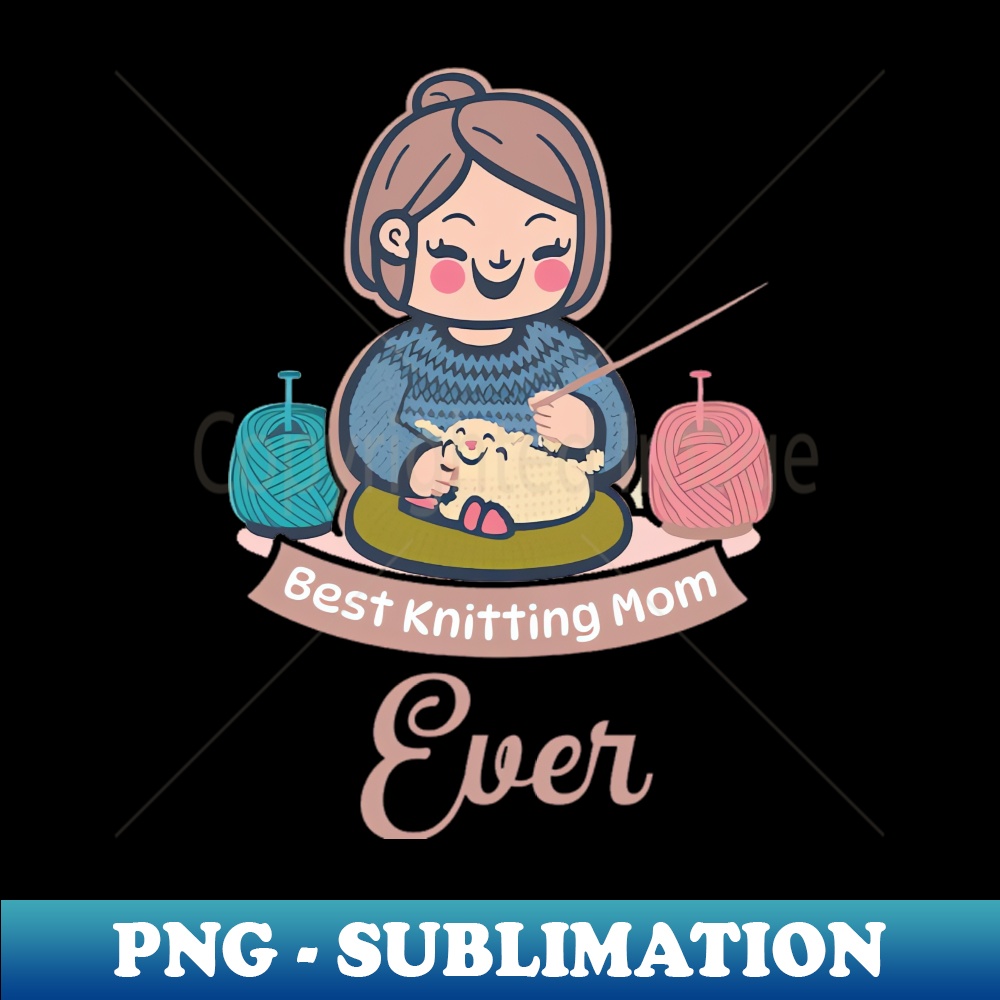 Best Knitting Mom Ever - PNG Sublimation Digital Download - | Inspire Uplift