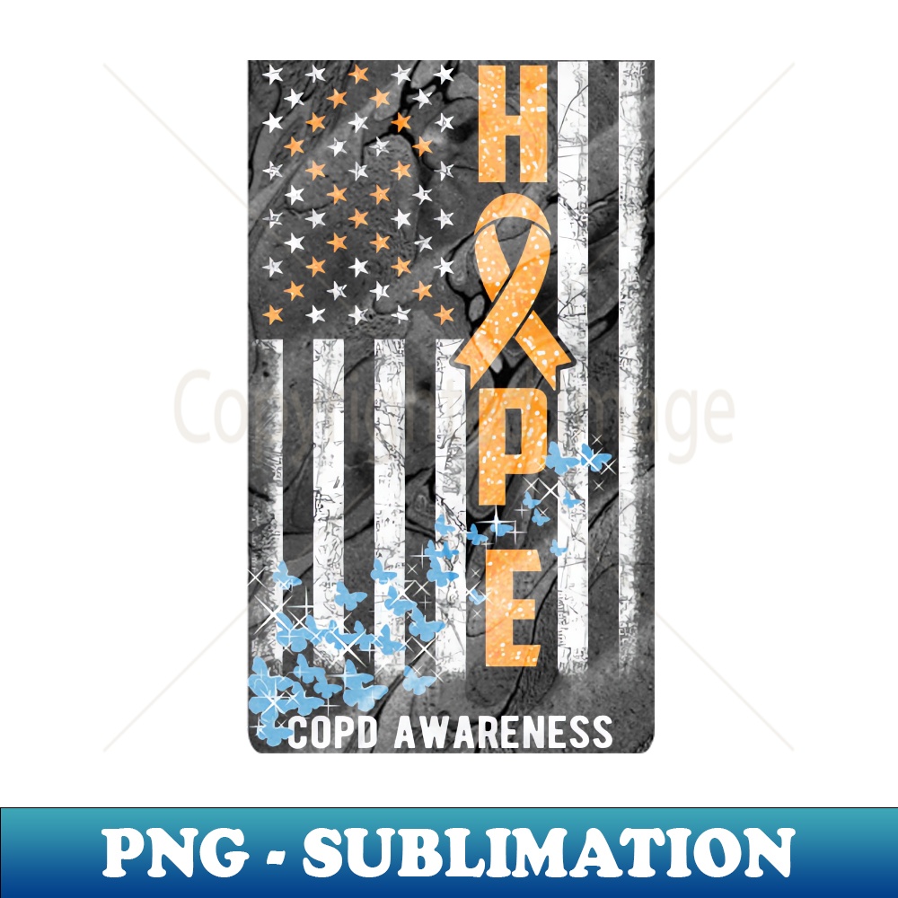COPD Awareness Hope Flag Blue Butterflies - High-Resolution - Inspire ...