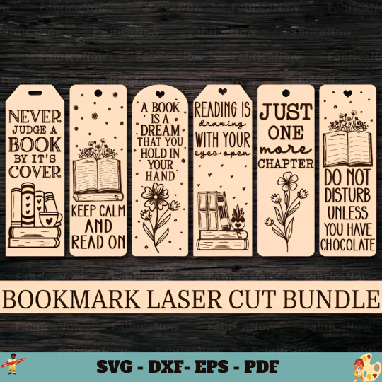 Bookmark Laser Cut, Laser Cut File, Bookmark Svg Cricut, Cut | Inspire ...