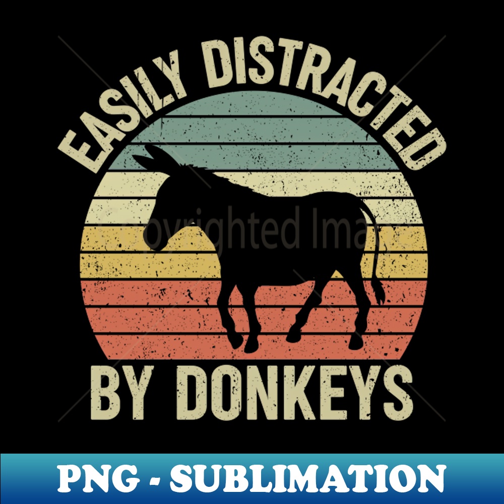 Easily Distracted By Donkeys Lover Funny - High-Resolution P | Inspire ...