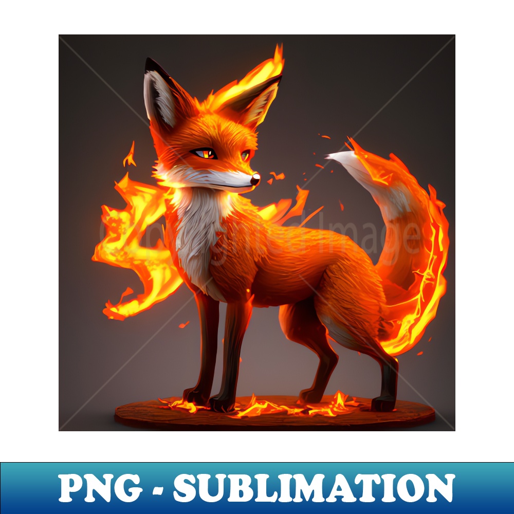 Inferno Fox - PNG Transparent Sublimation File - Bold & Eye- | Inspire ...