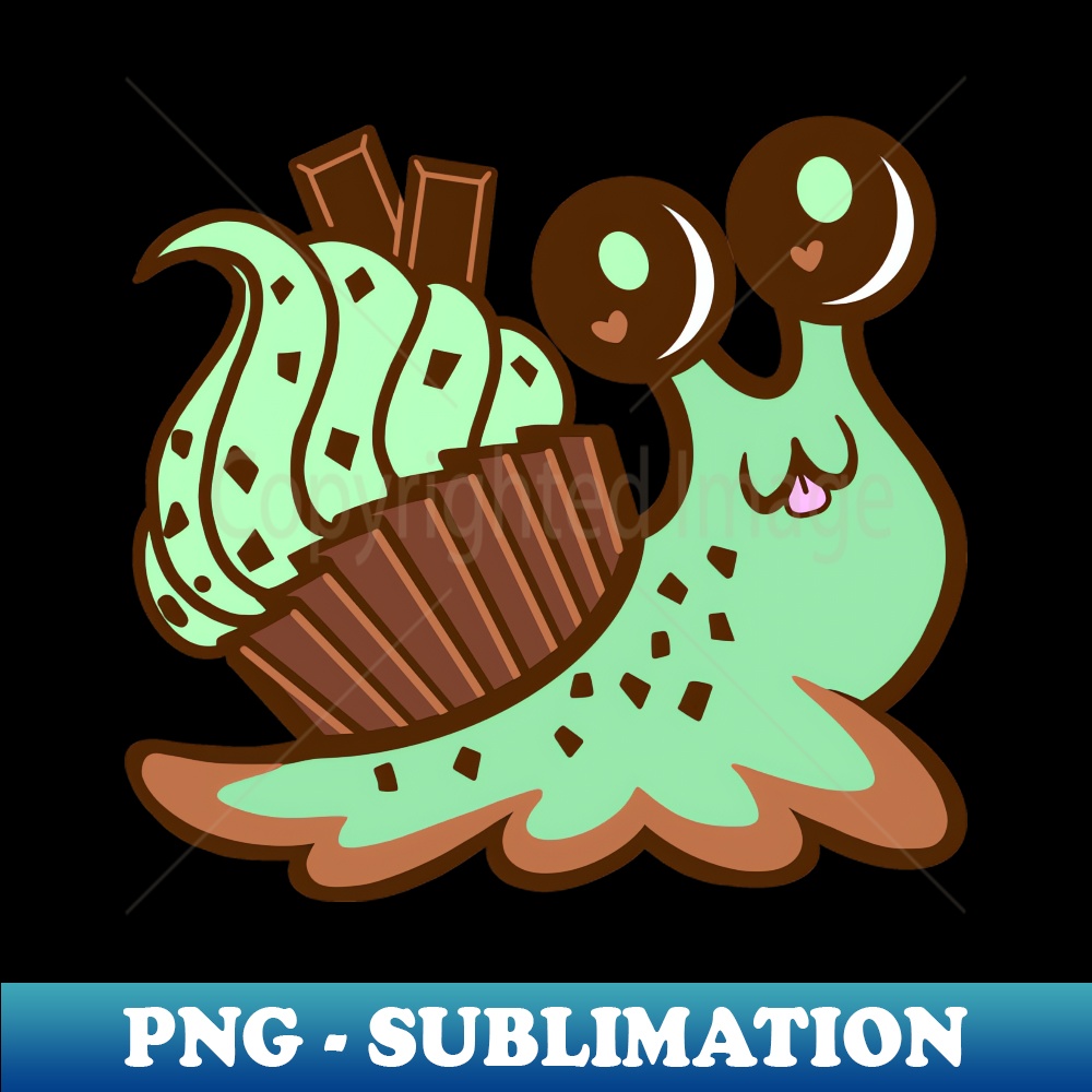Mint Chocolate Snail - Vintage Sublimation PNG Download - Re | Inspire ...