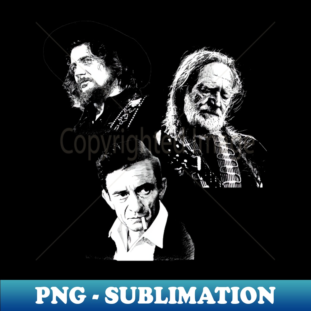 Legends of Outlaw Country Black ver2 - Premium Sublimation D - Inspire ...