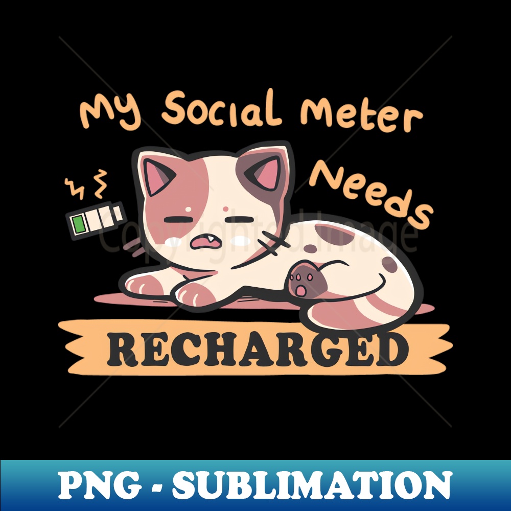 Social Meter Recharge - Vintage Sublimation PNG Download - B | Inspire Uplift