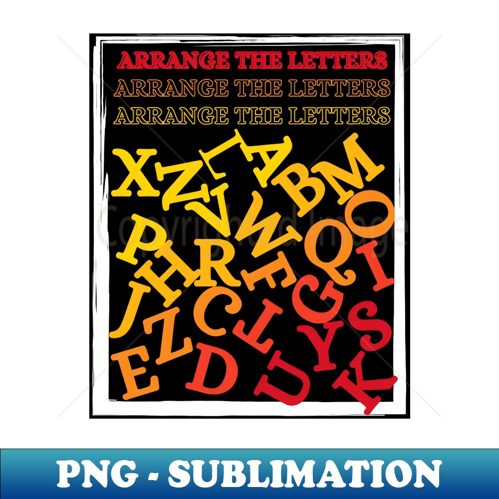 Arrange the letters English letters with a retro gradient - | Inspire ...