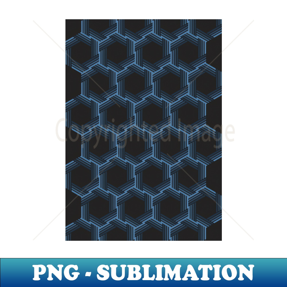Blue Hexagon-Pattern - Retro PNG Sublimation Digital Downloa | Inspire ...